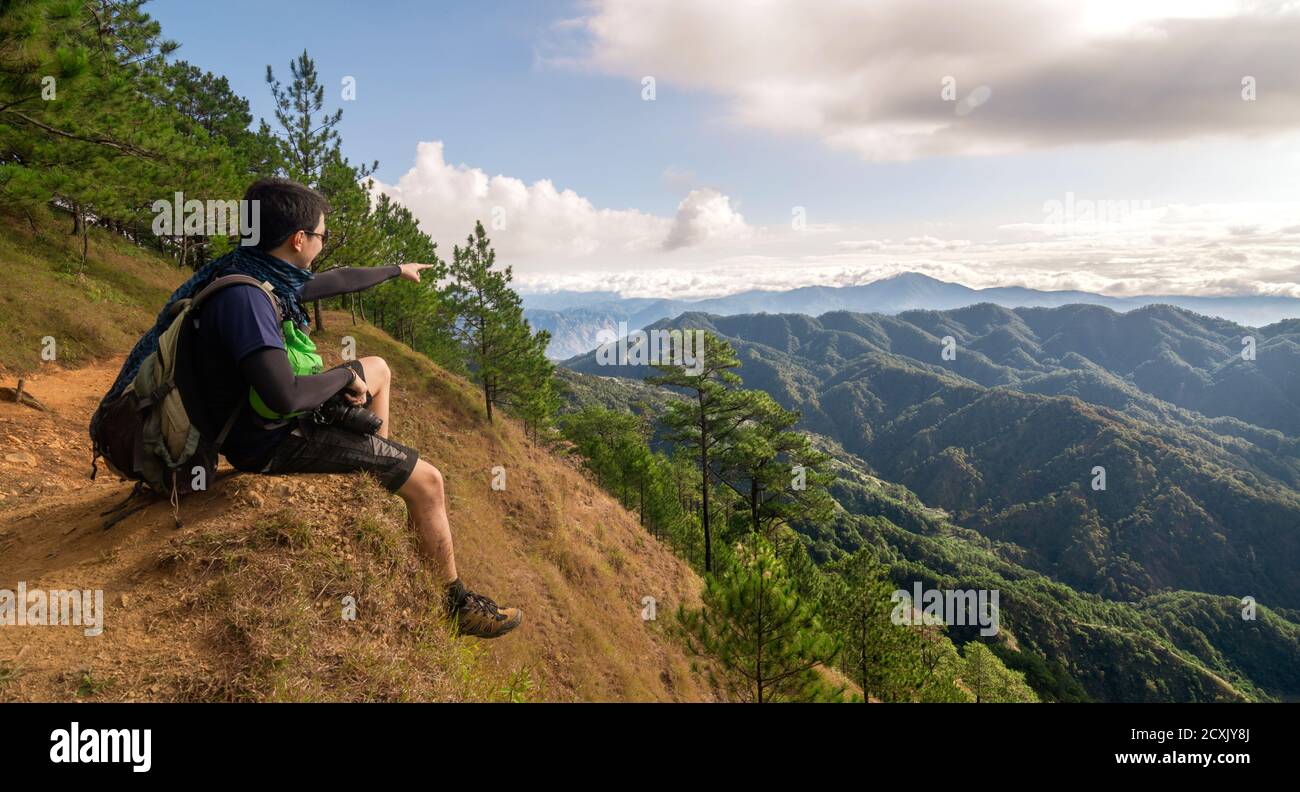 young lone hiker, Mount Ulap, Benguet, Philippines Stock Photo - Alamy