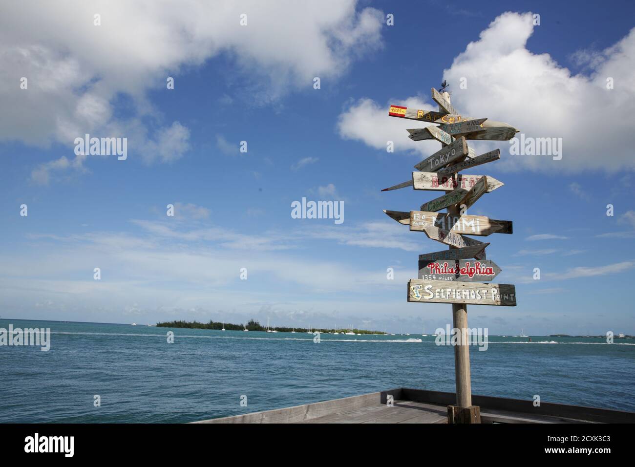 Popular direction and distance [in Miles] signs at the equally popular ...