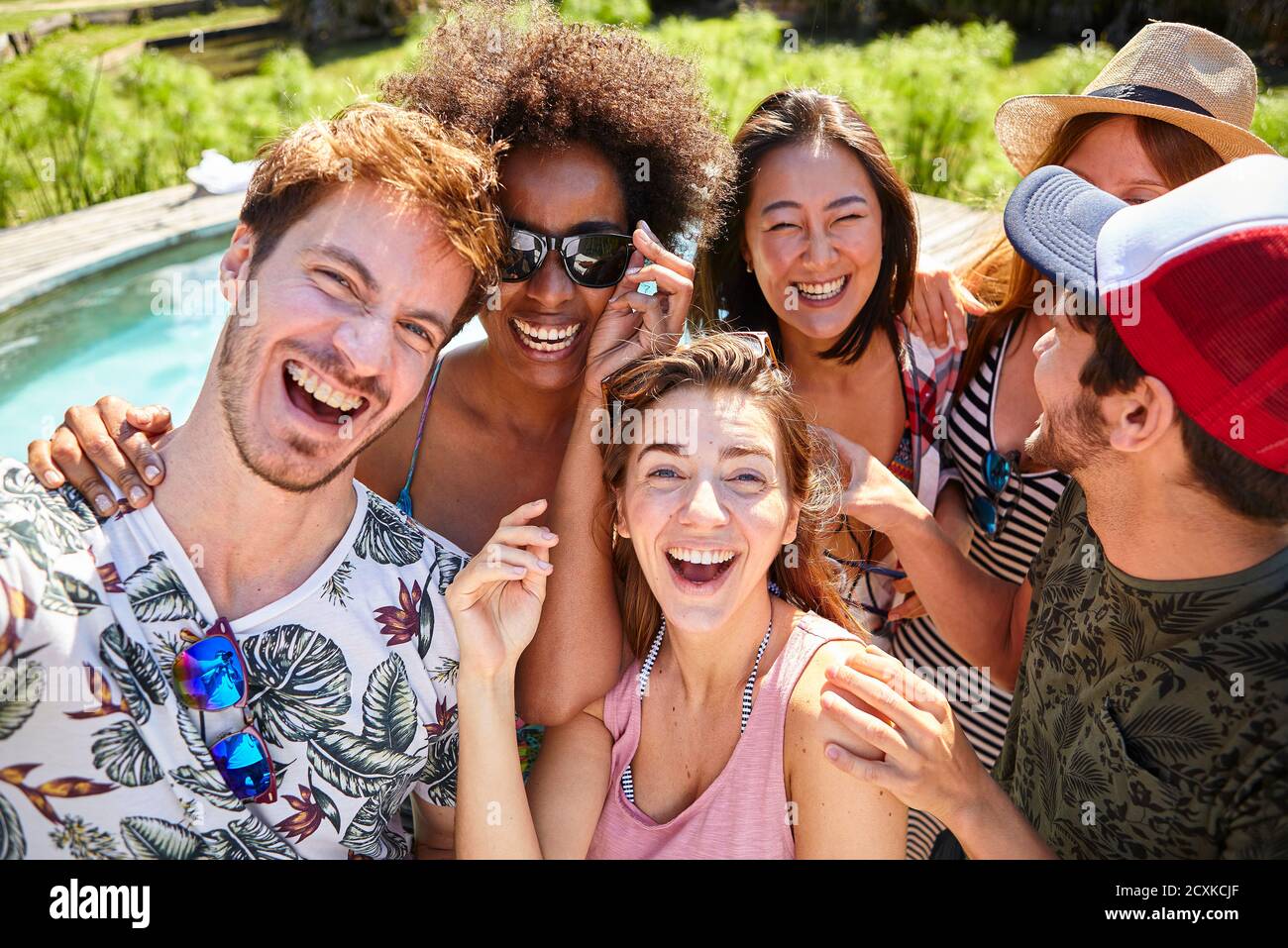 Pool party male hi-res stock photography and images - Alamy