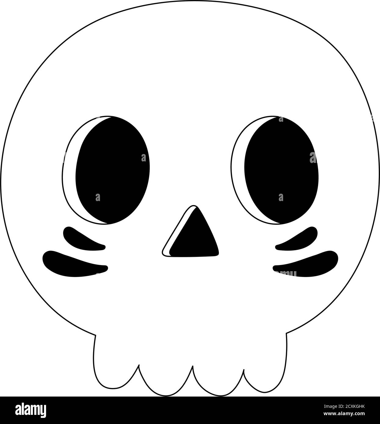 skull cartoon character death isolated design icon vector illustration ...