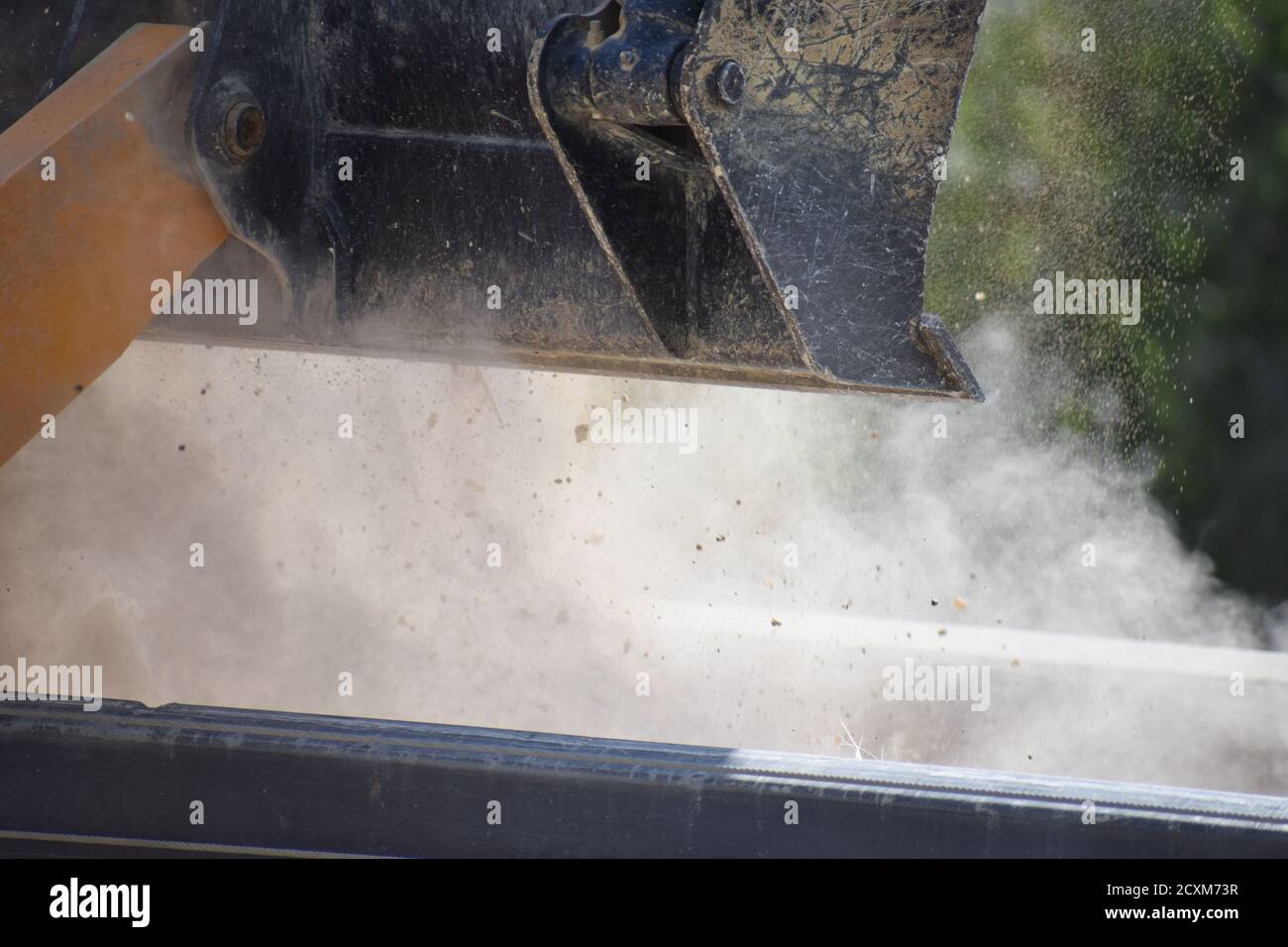 Digger Bucket Loading Debris Stock Photo - Alamy