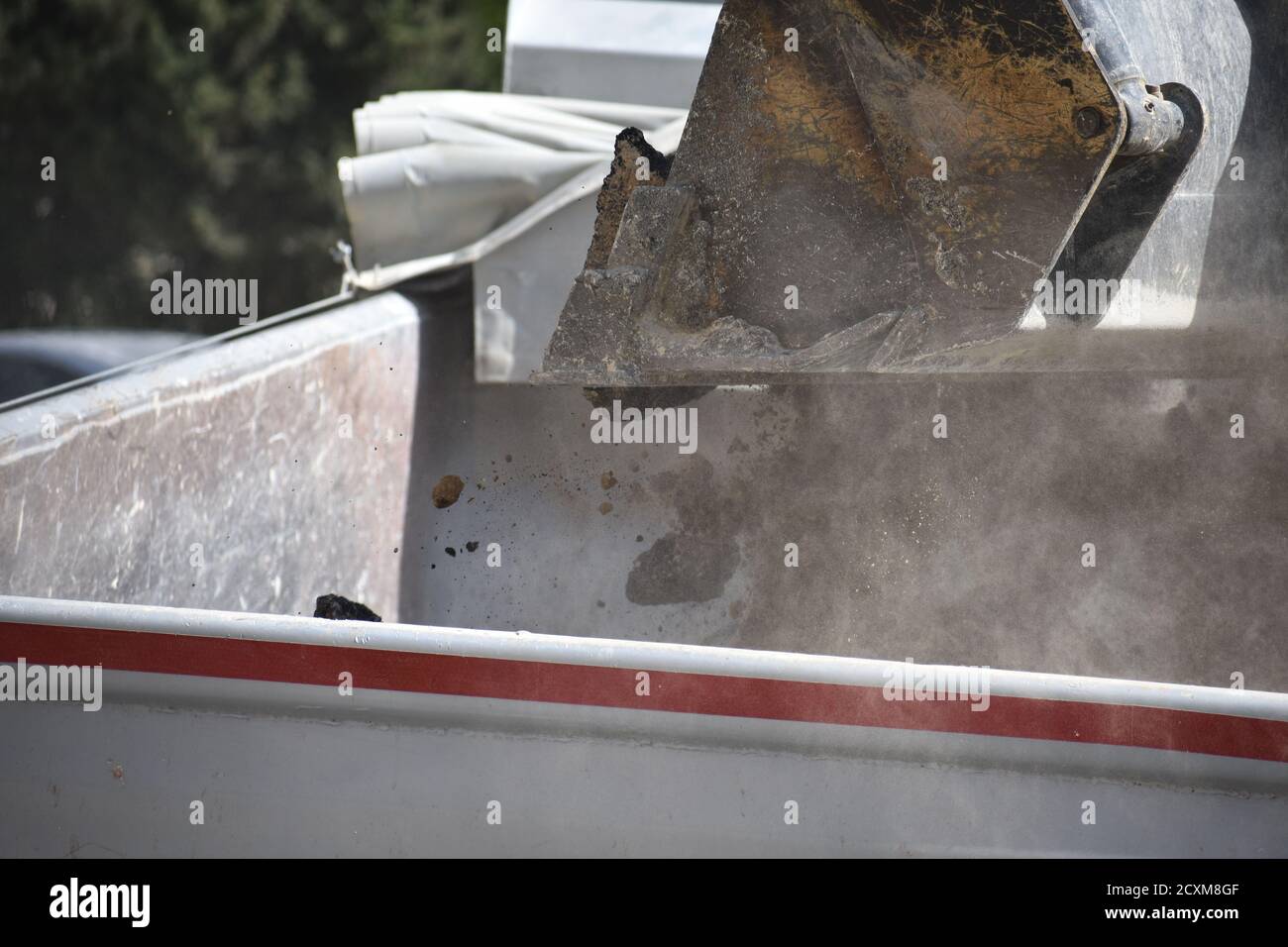 Digger Bucket Loading Debris Stock Photo - Alamy