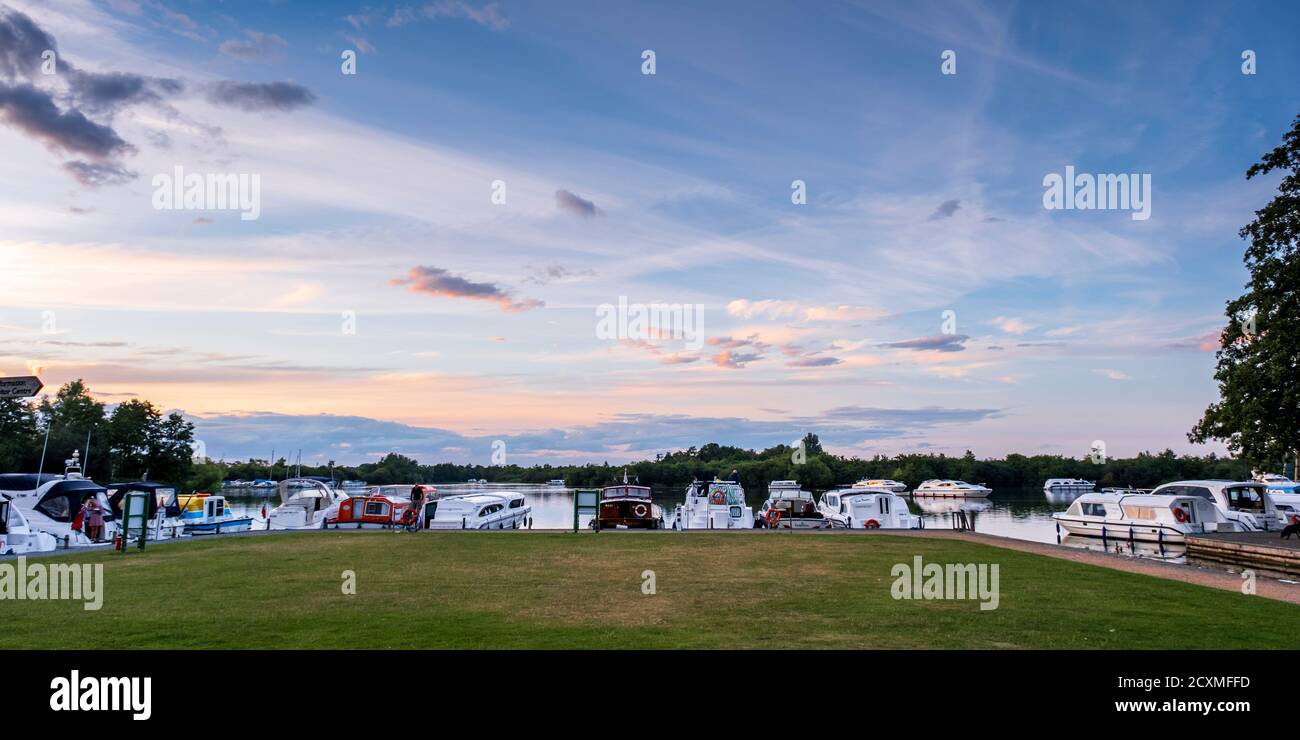 Ranworth Staithe is a popular mooring spot in the Norfolk Broads, England Stock Photo - Alamy