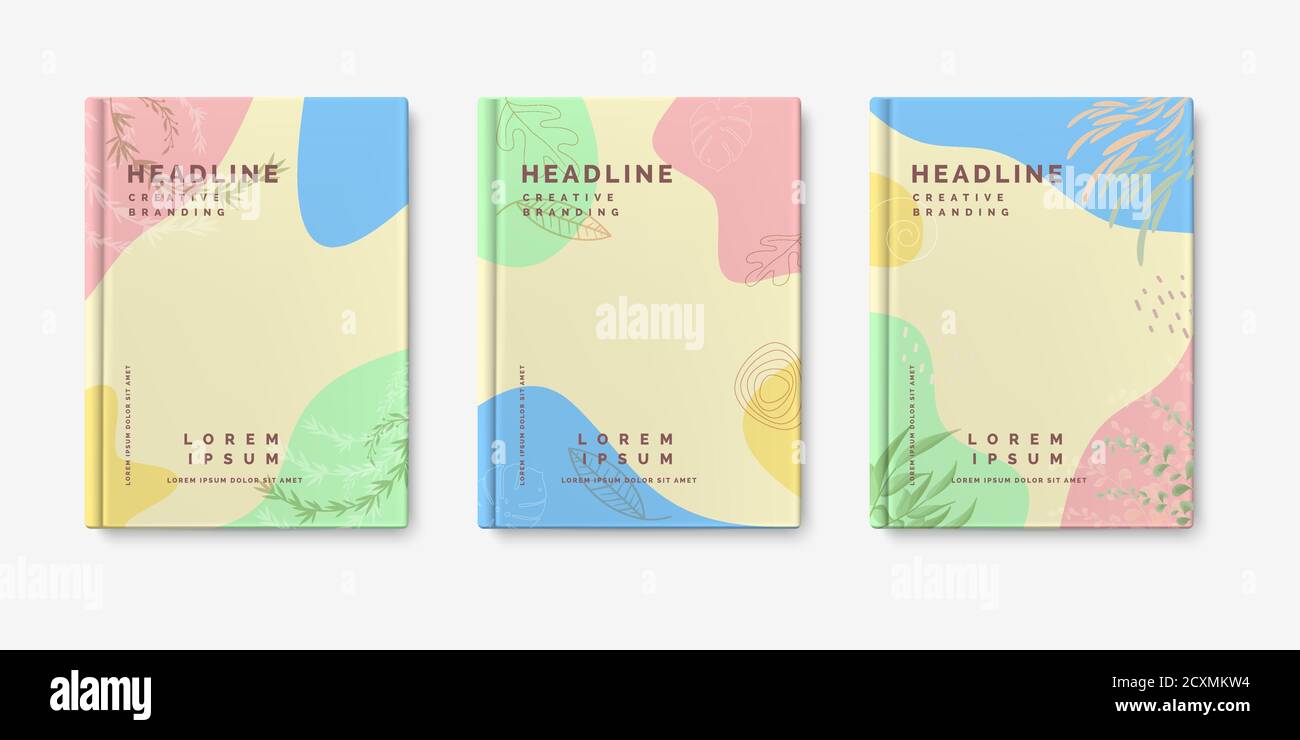 Minimal template nature book cover modern design Stock Vector Image ...