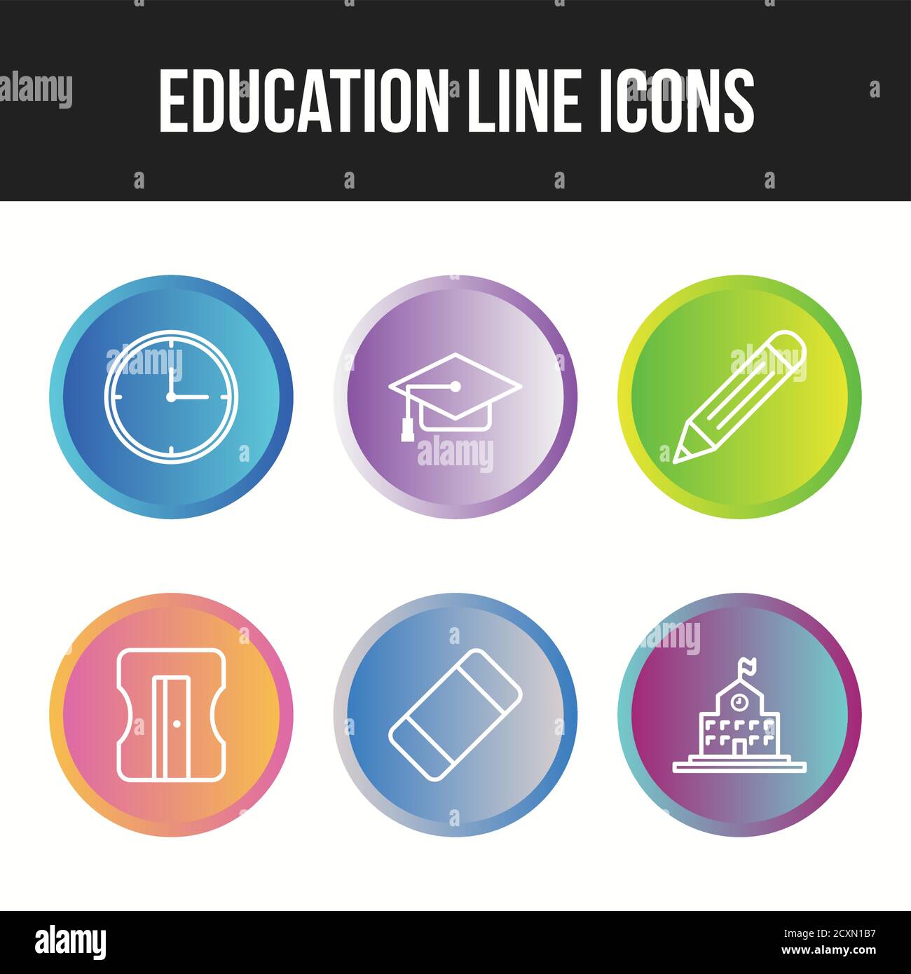 Unique icon set of eduation line icons Stock Vector Image & Art - Alamy