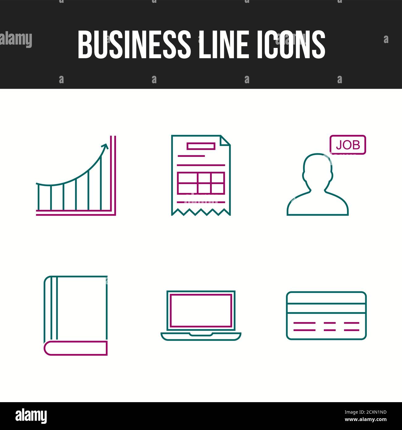 Beautiful 6 icons pack of business vector icons Stock Vector Image ...