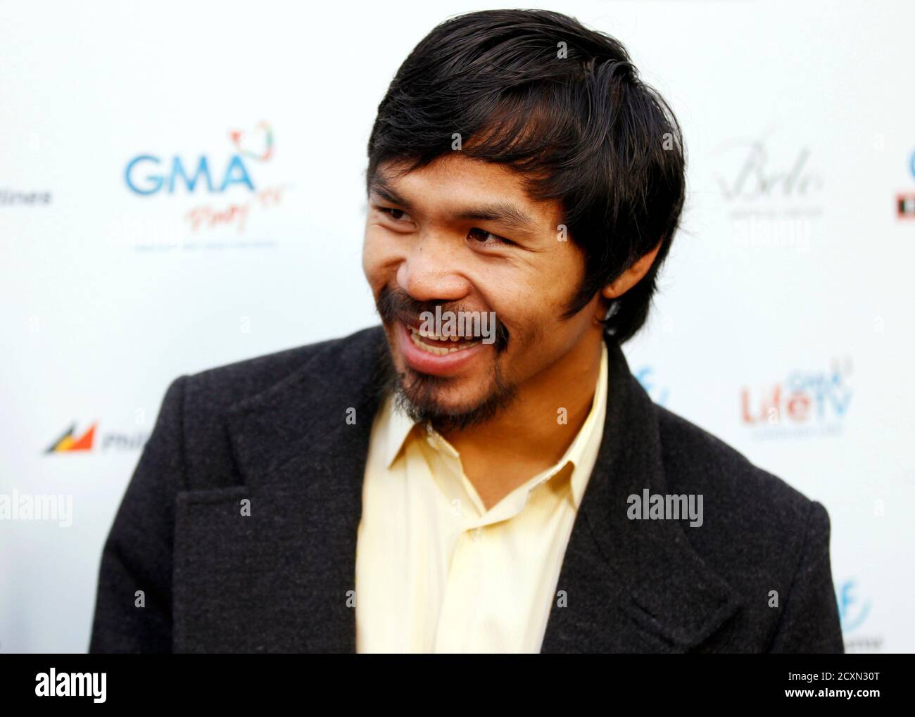 Filipino boxer manny pacquiao poses hi-res stock photography and images ...