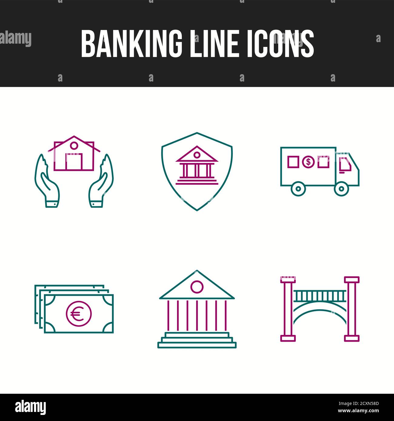 Unique Banking icons for personal and commercial use Stock Vector Image ...