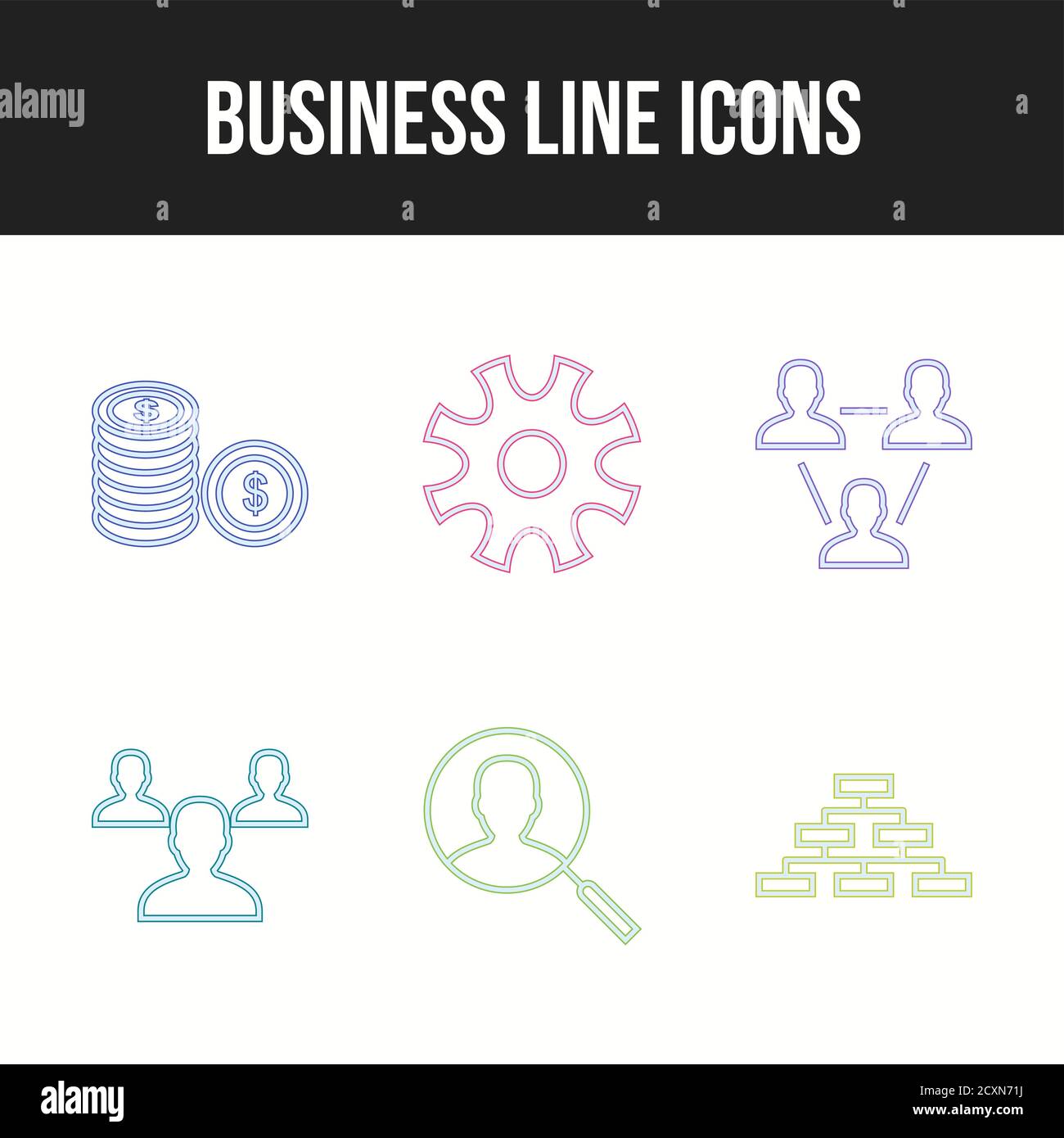 Beautiful 6 icons pack of business vector icons Stock Vector Image ...