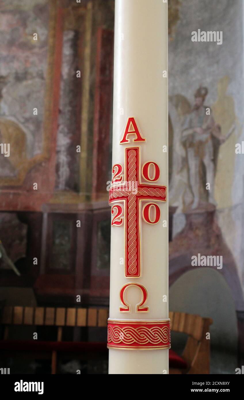 Alpha omega in church hi-res stock photography and images - Alamy