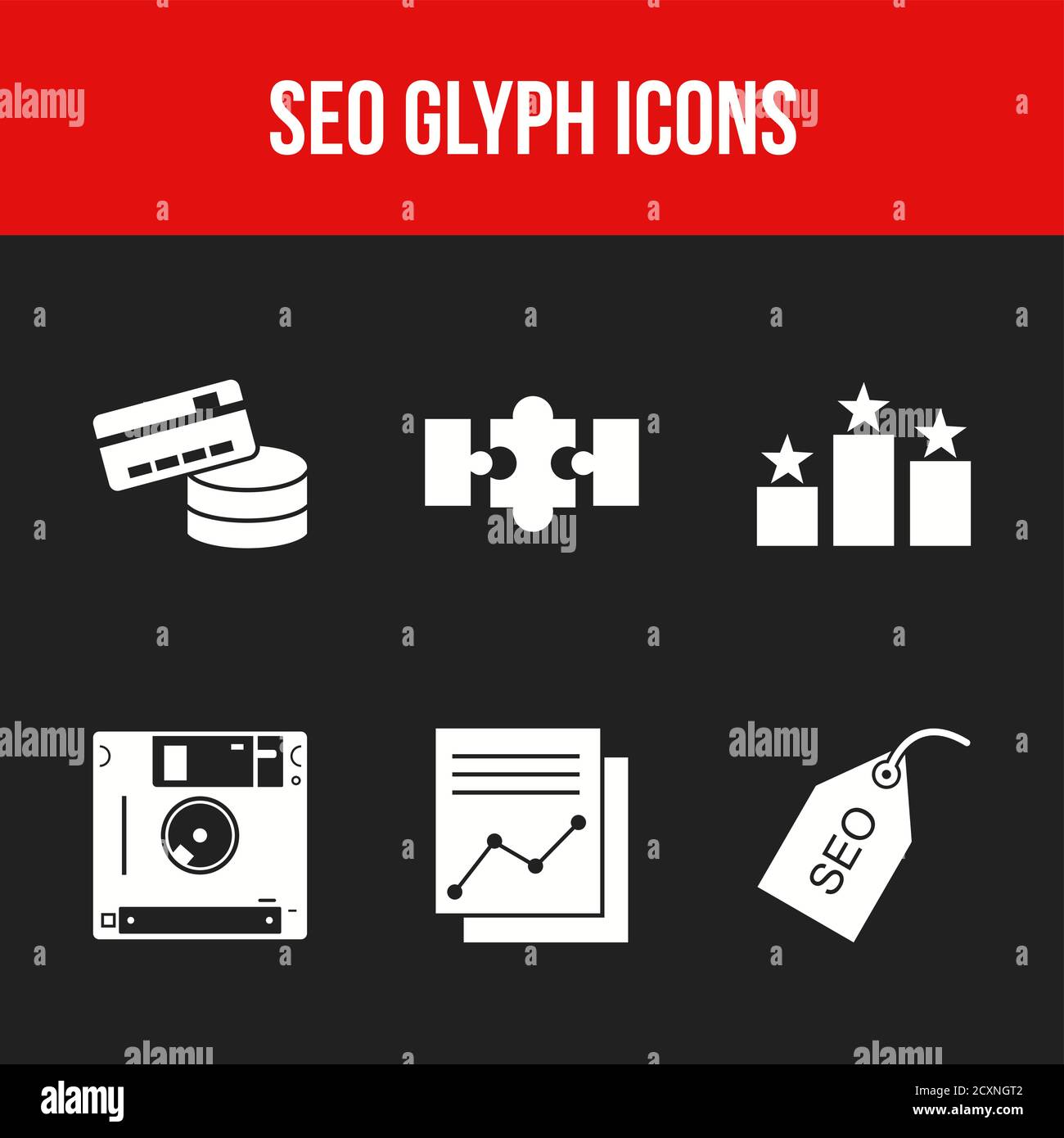 6 Unique vector icons in one set Stock Vector Image & Art - Alamy