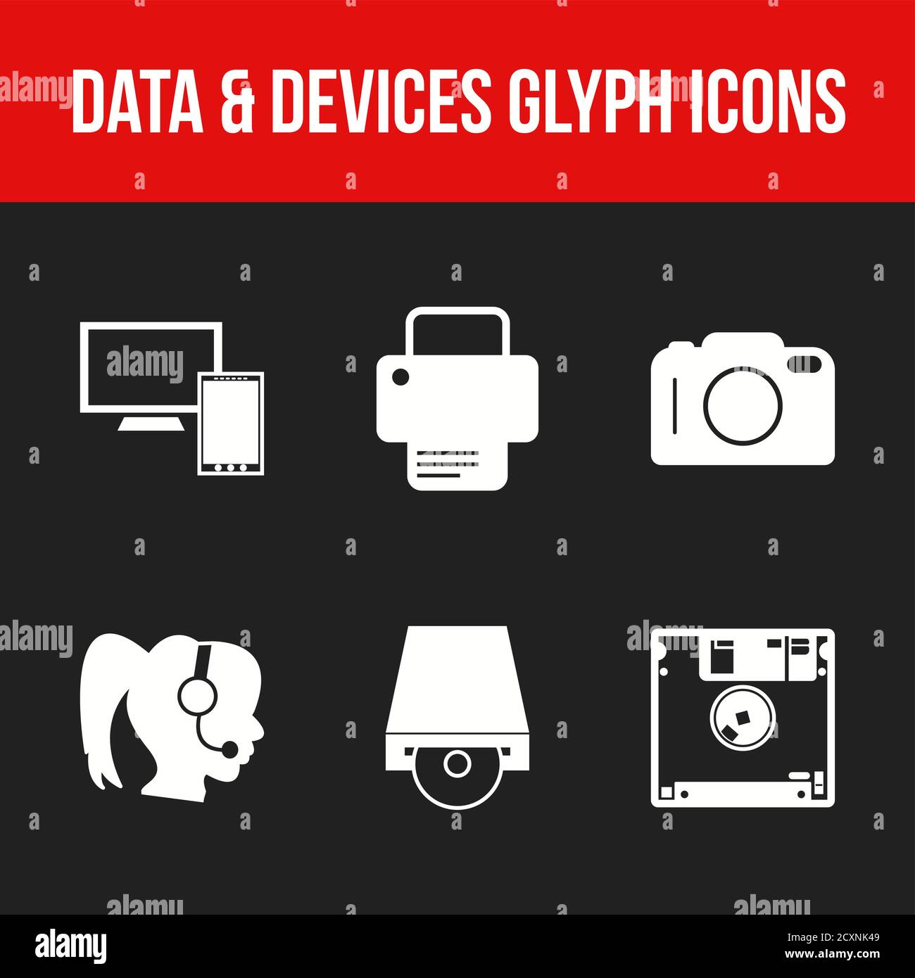 Unique Line vecor icon set of Data and devices icons Stock Vector Image ...