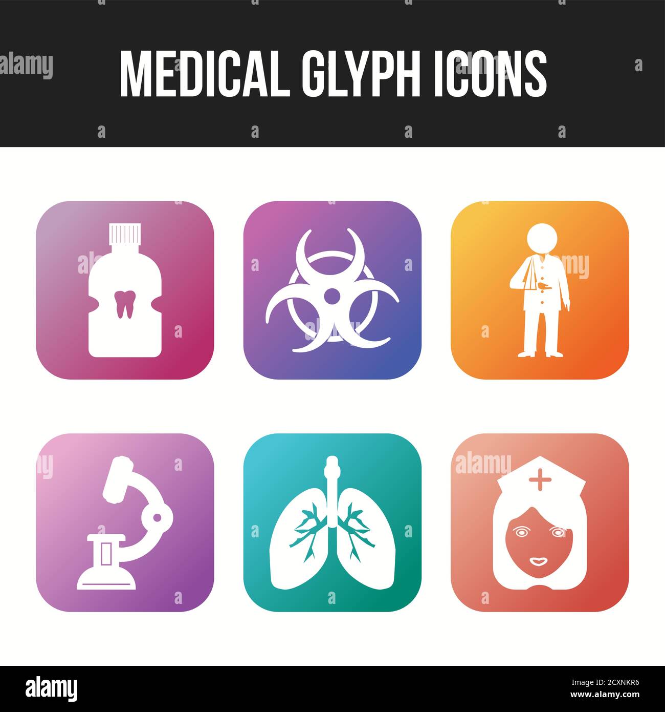 6 Unique Medical vector icons in one set Stock Vector Image & Art - Alamy