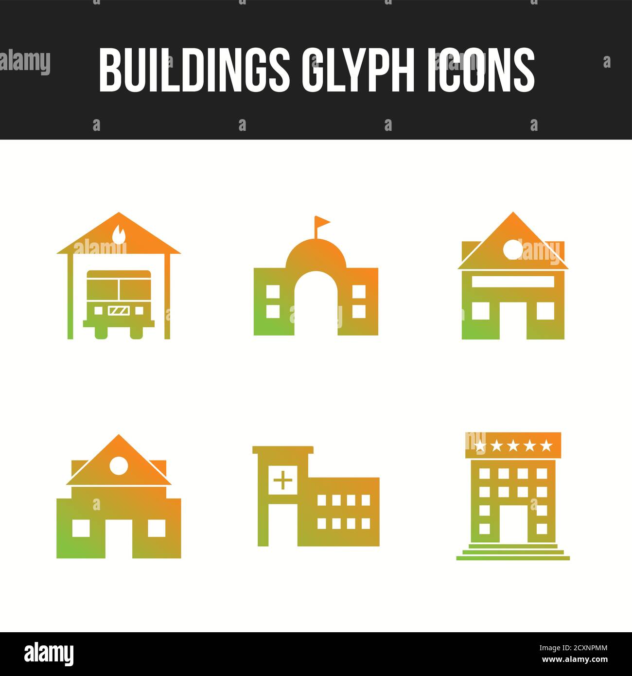 Unique Building and landmarks vector icon set Stock Vector Image & Art ...