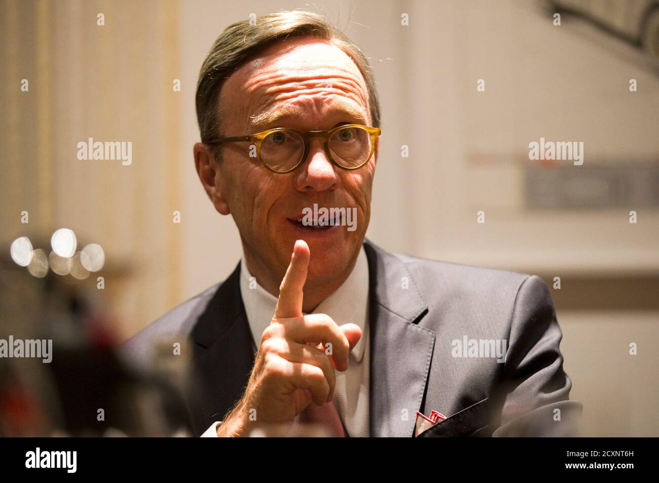 Berlin germany interview with matthias wissmann hi-res stock ...