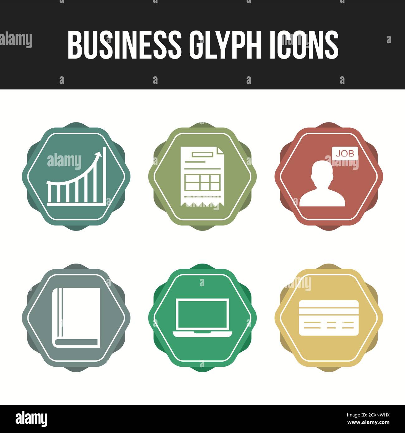Beautiful 6 icons pack of business vector icons Stock Vector Image ...