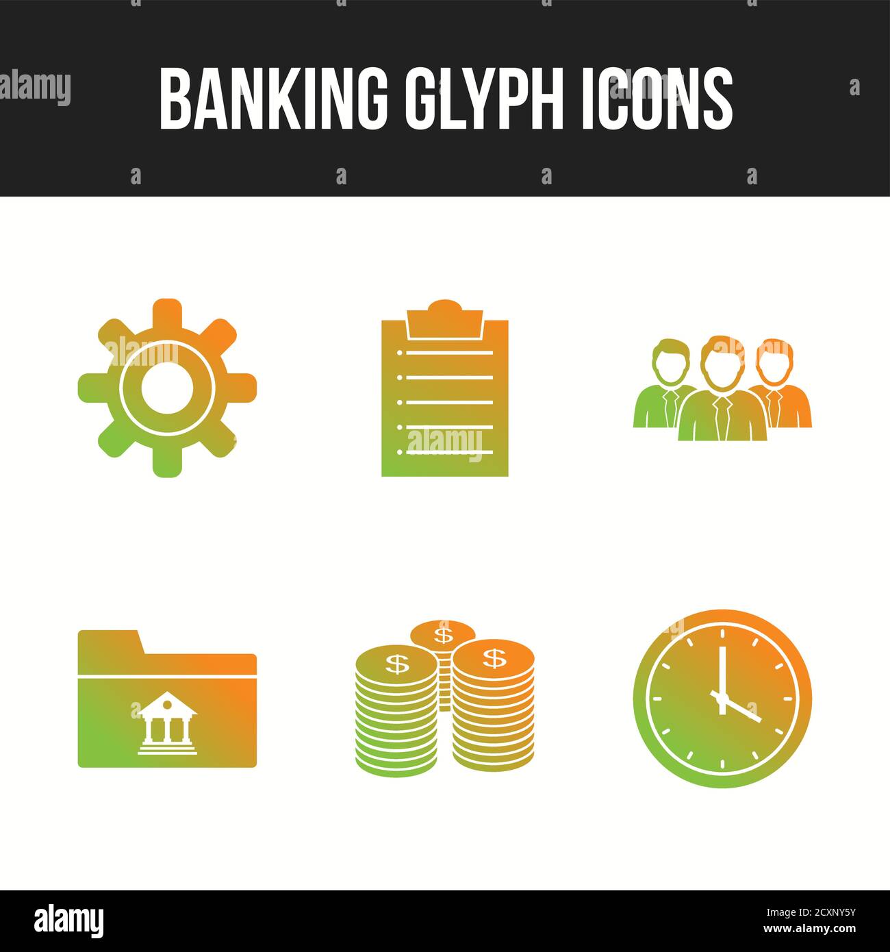 6 Beautiful Banking Glyph vector icon set Stock Vector Image & Art - Alamy