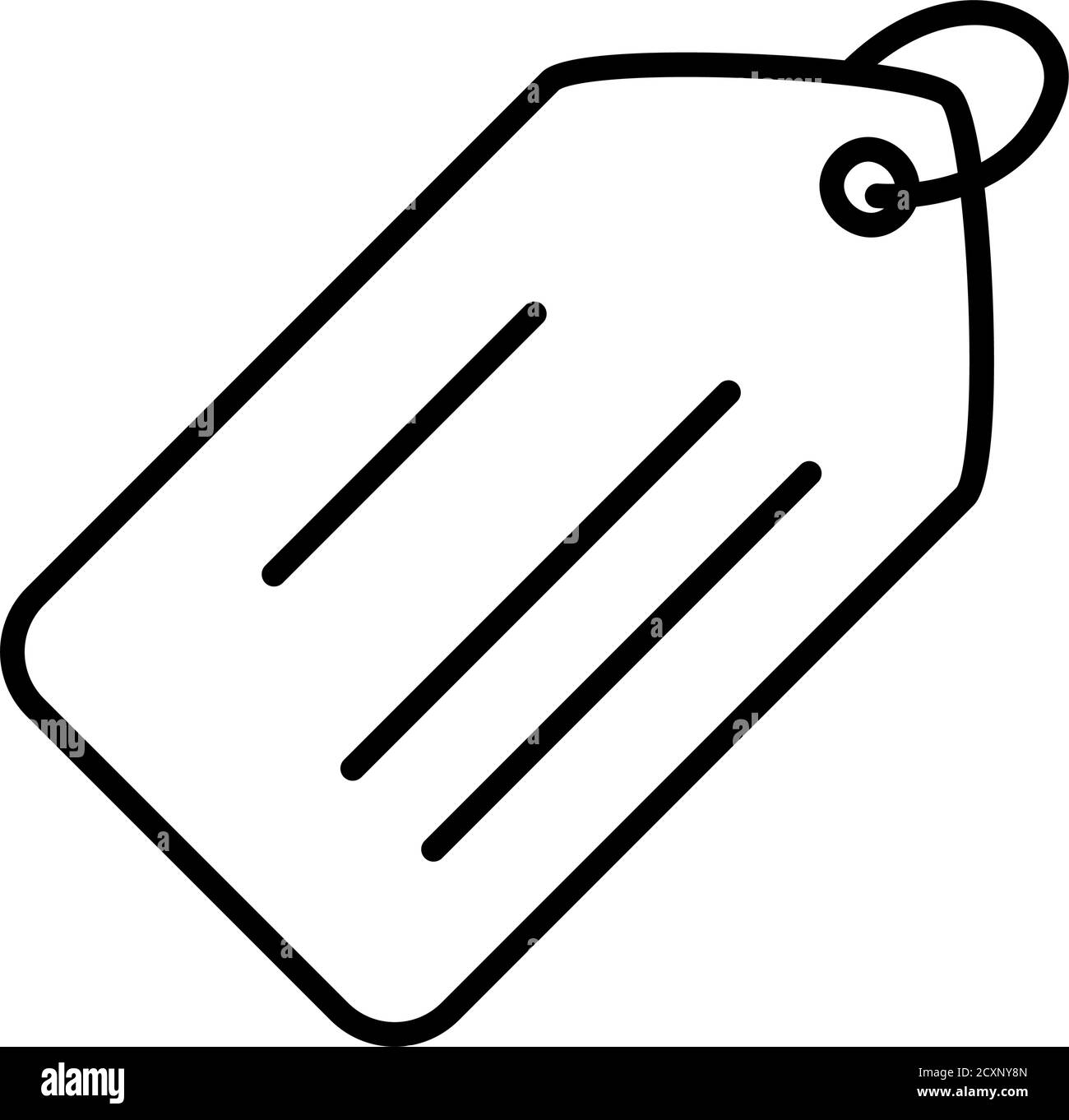 tag icon over white background, line style, vector illustration Stock ...