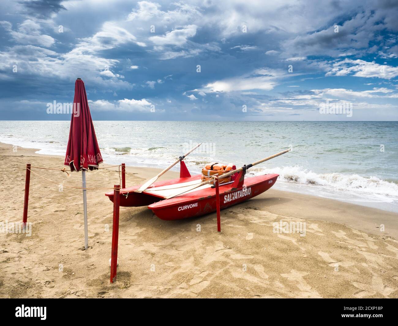 Coastal scene of Ostia Lido - Rome, Italy Stock Photo - Alamy