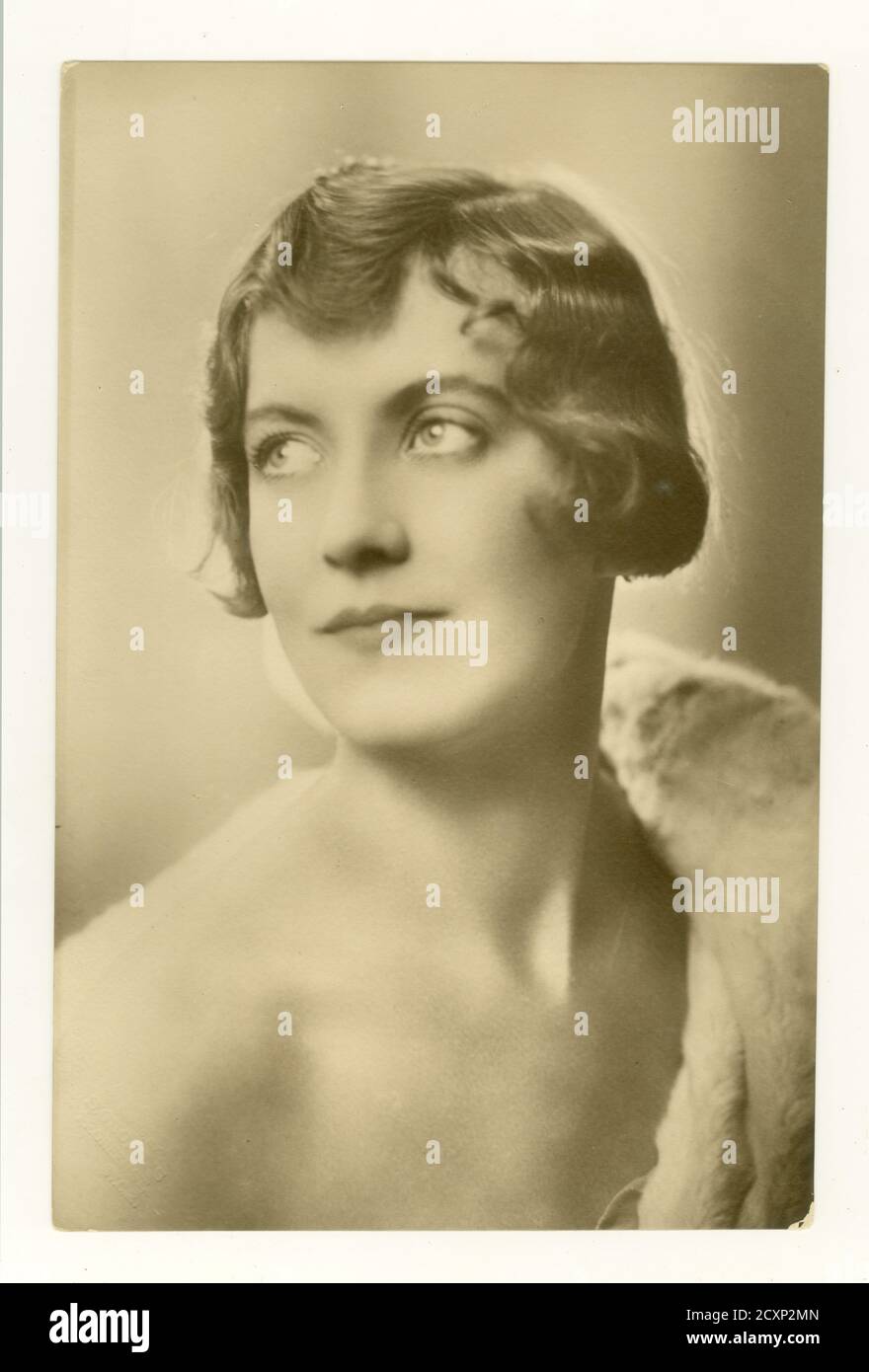 1920's studio portrait of glamorous young society beauty,, flapper girl ...