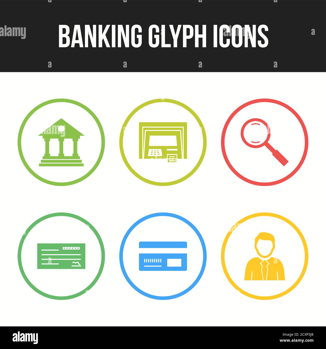 6 Banking icons in one set for personal and commercial use Stock Vector ...
