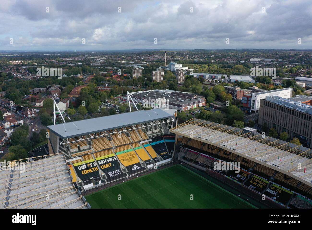 An aerial view of Molineux Stadium home of Wolverhampton Wanderers in ...