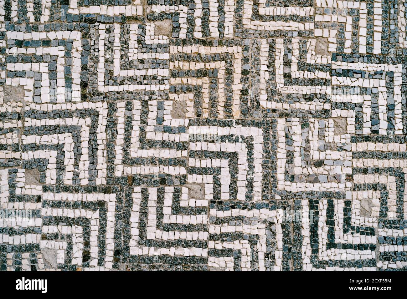 Geometric black white roman mosaic hi-res stock photography and images ...