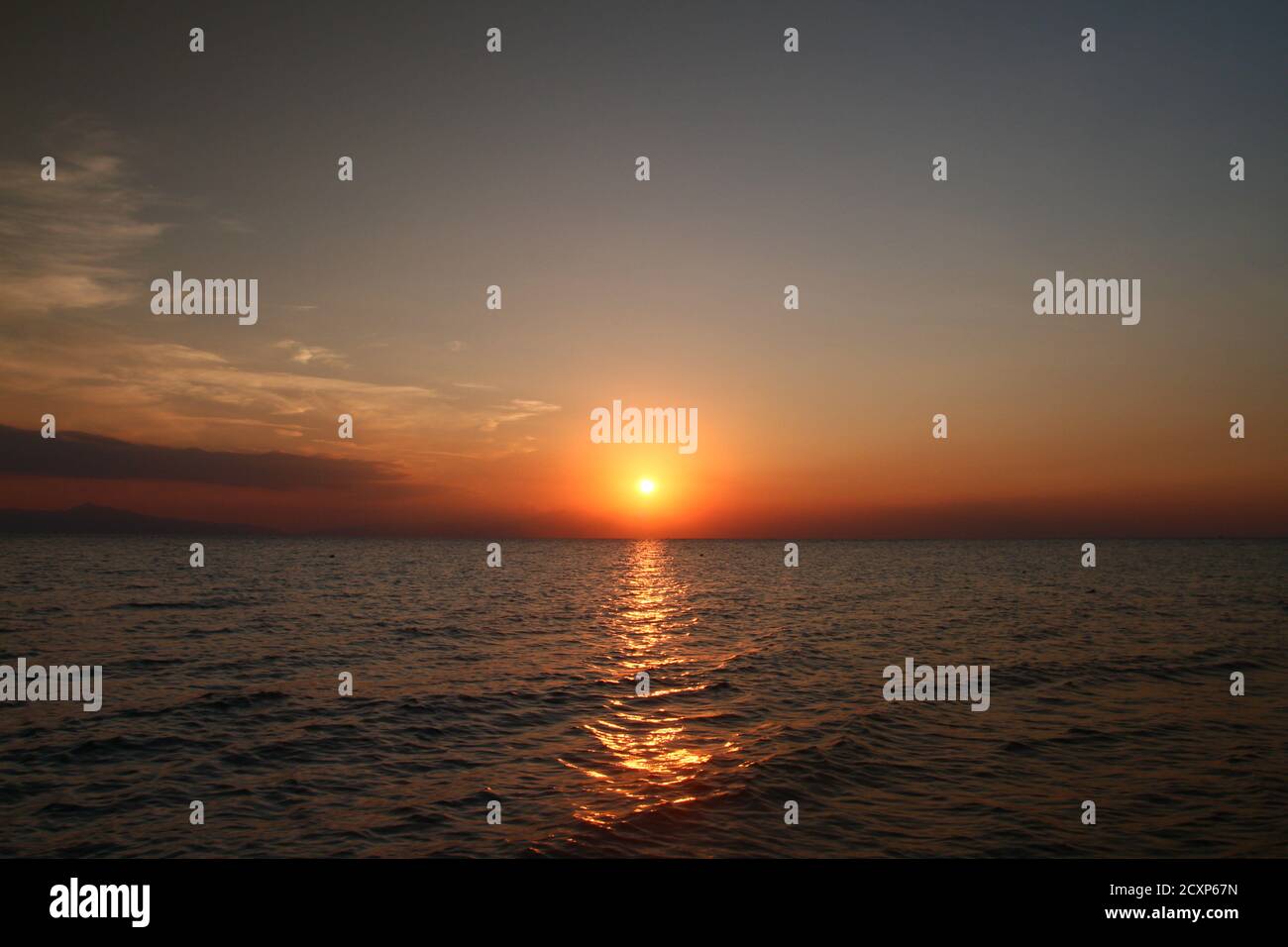 gold sea sunset landscape panorama, background natural Stock Photo - Alamy