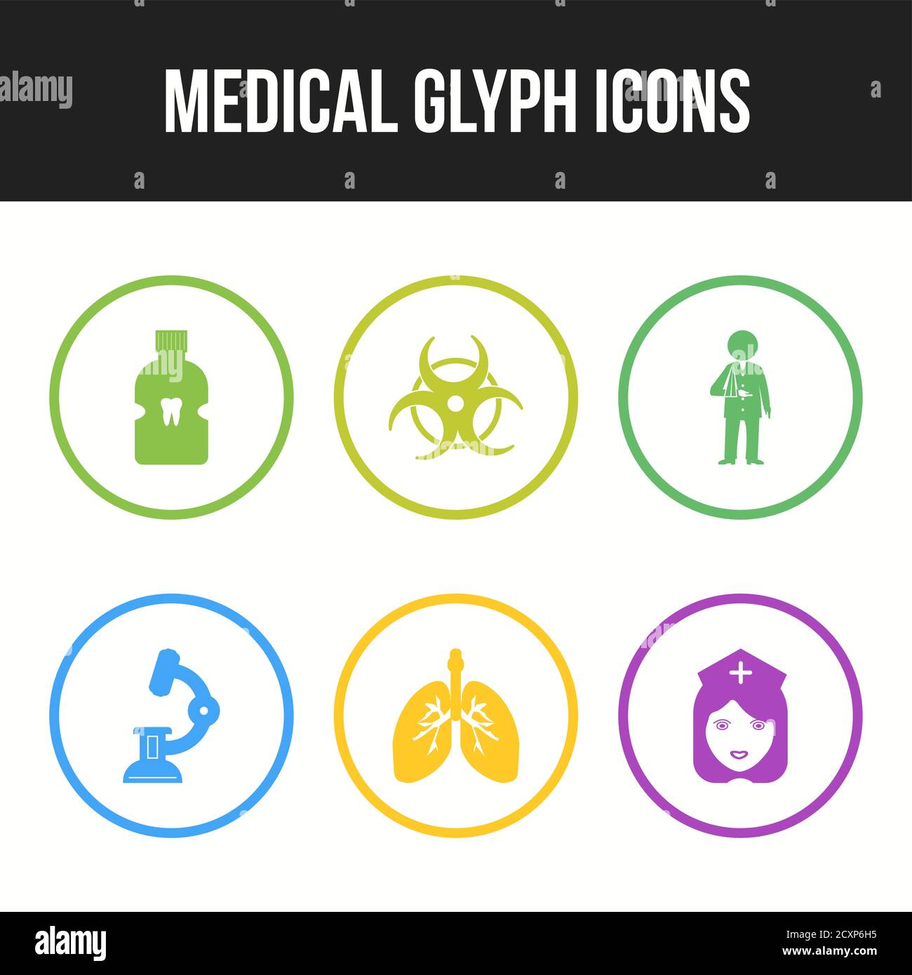 6 Unique Medical vector icons in one set Stock Vector Image & Art - Alamy