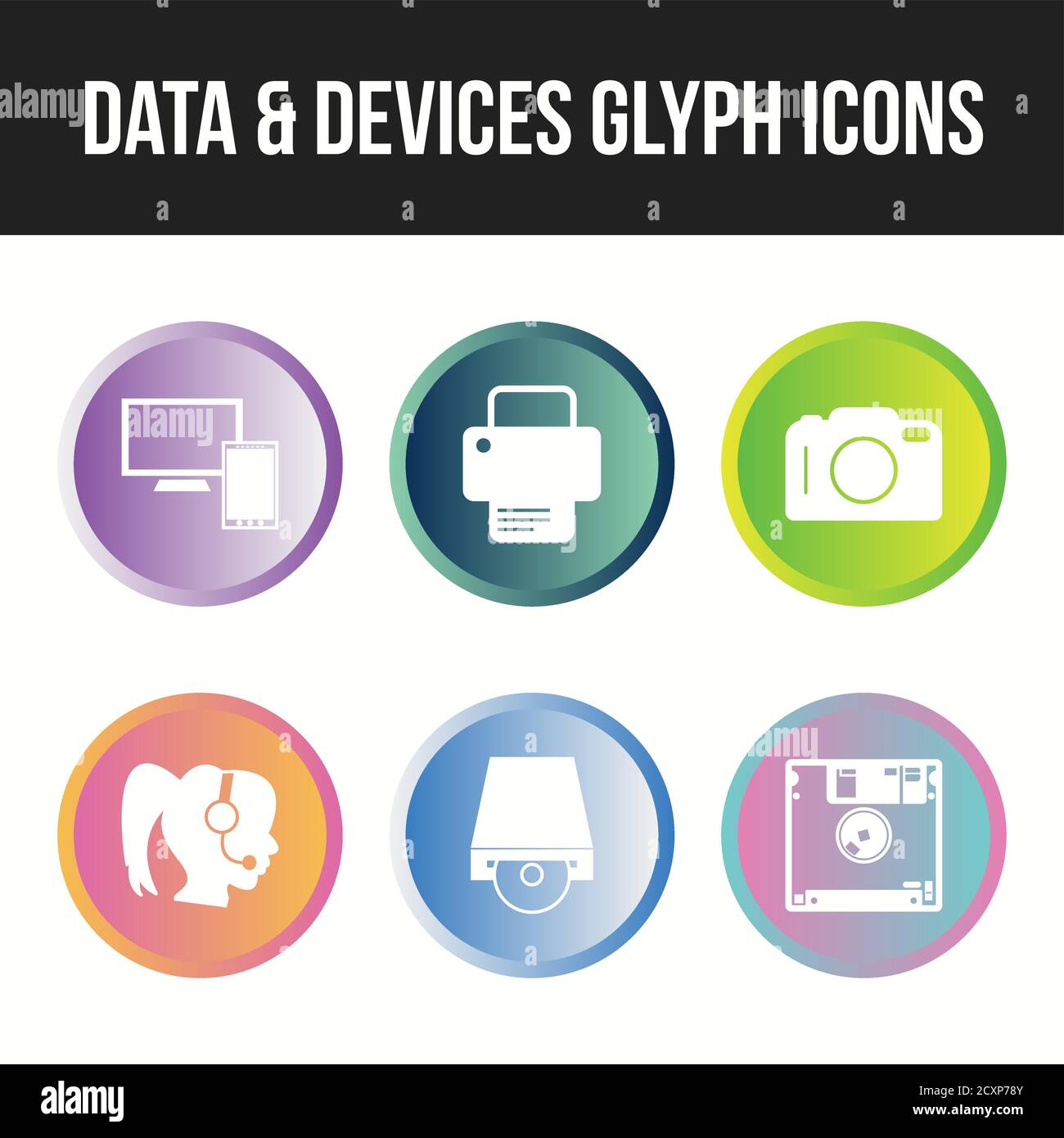 Unique Line vecor icon set of Data and devices icons Stock Vector Image ...