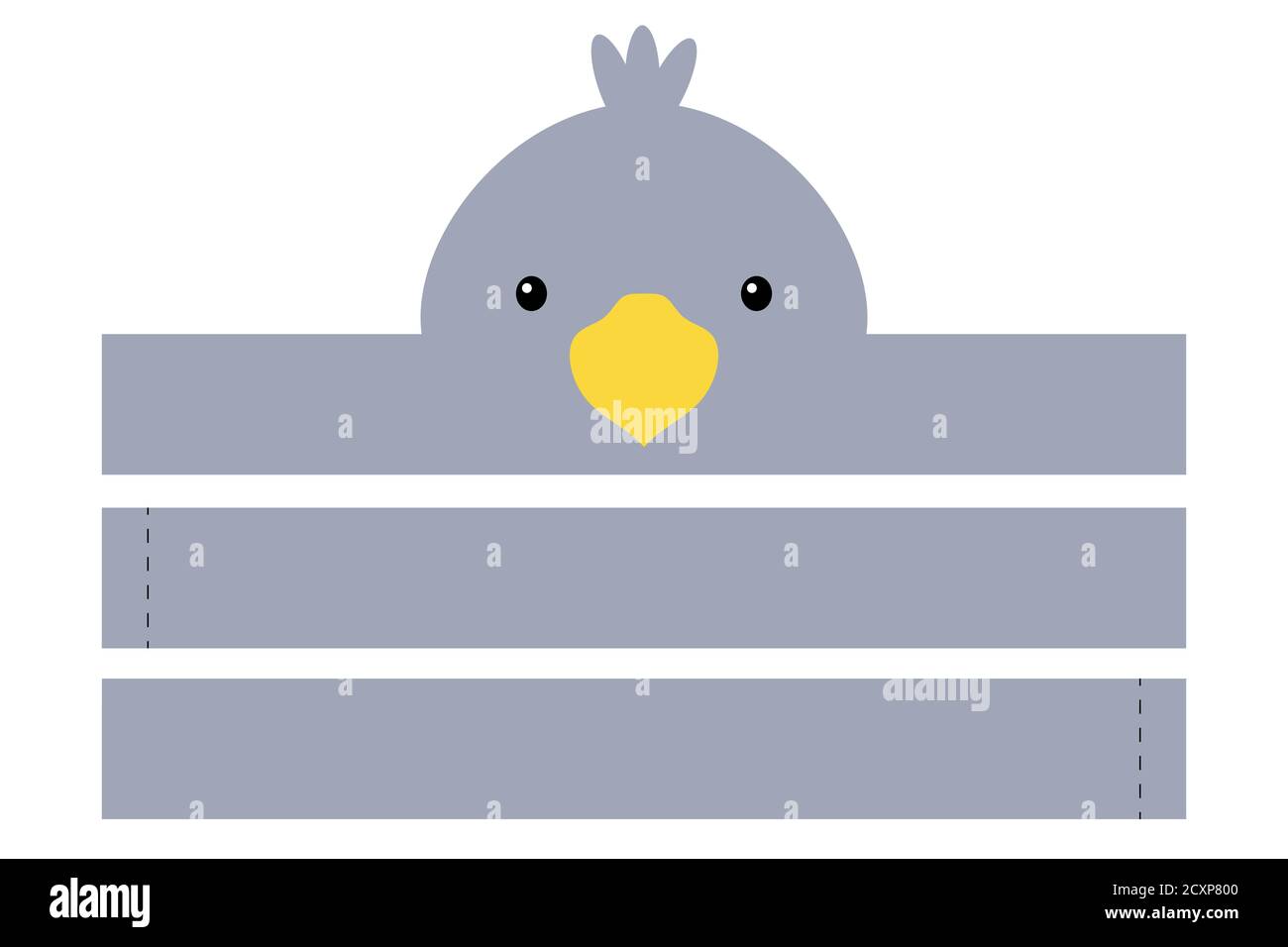 Printable raven paper hat. Party crown die cut template for birthday ...