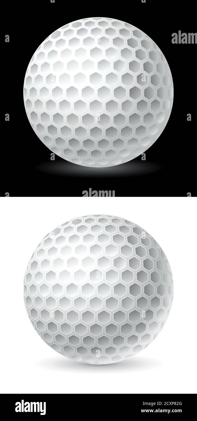 Close up white golf ball Stock Vector Images - Alamy