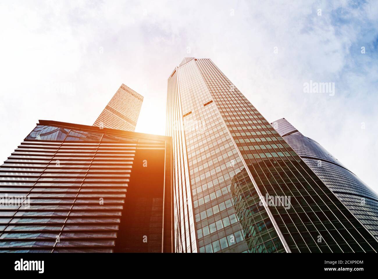 Moscow City skyscrapers, contemporary office buildings in downtown ...