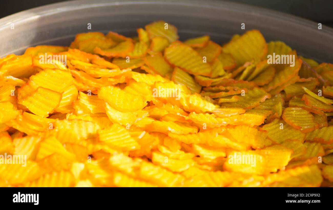 Chinese and Asian food on the market, rice, chips, noodles, sweets ...