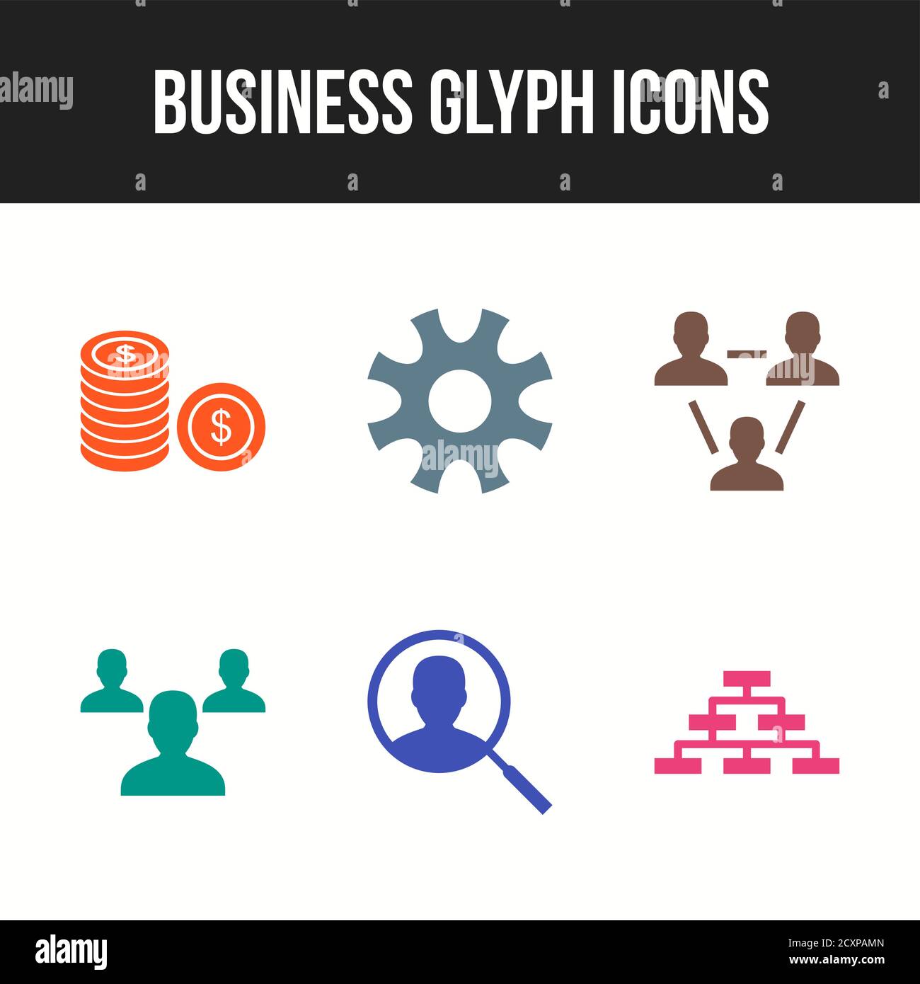 Beautiful 6 icons pack of business vector icons Stock Vector Image ...