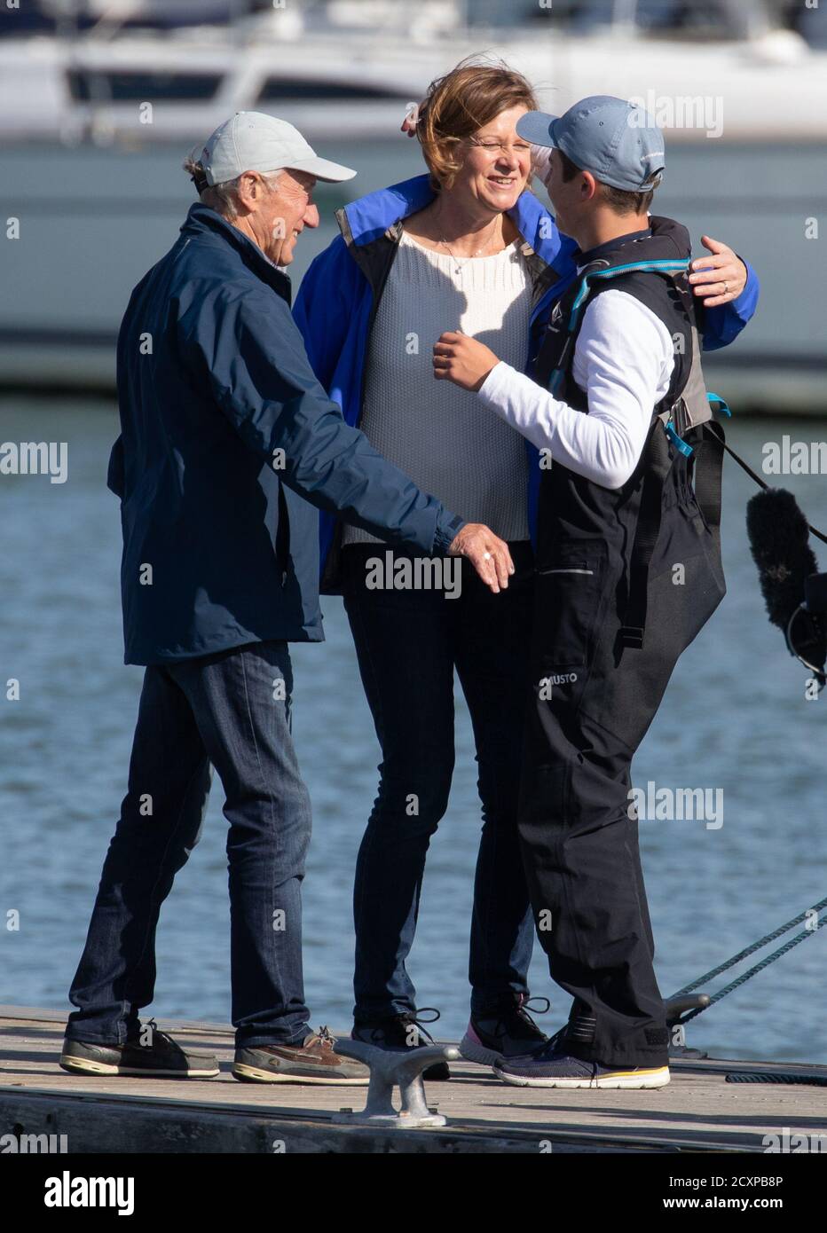 Becoming the youngest person to sail solo around britain hi-res stock ...