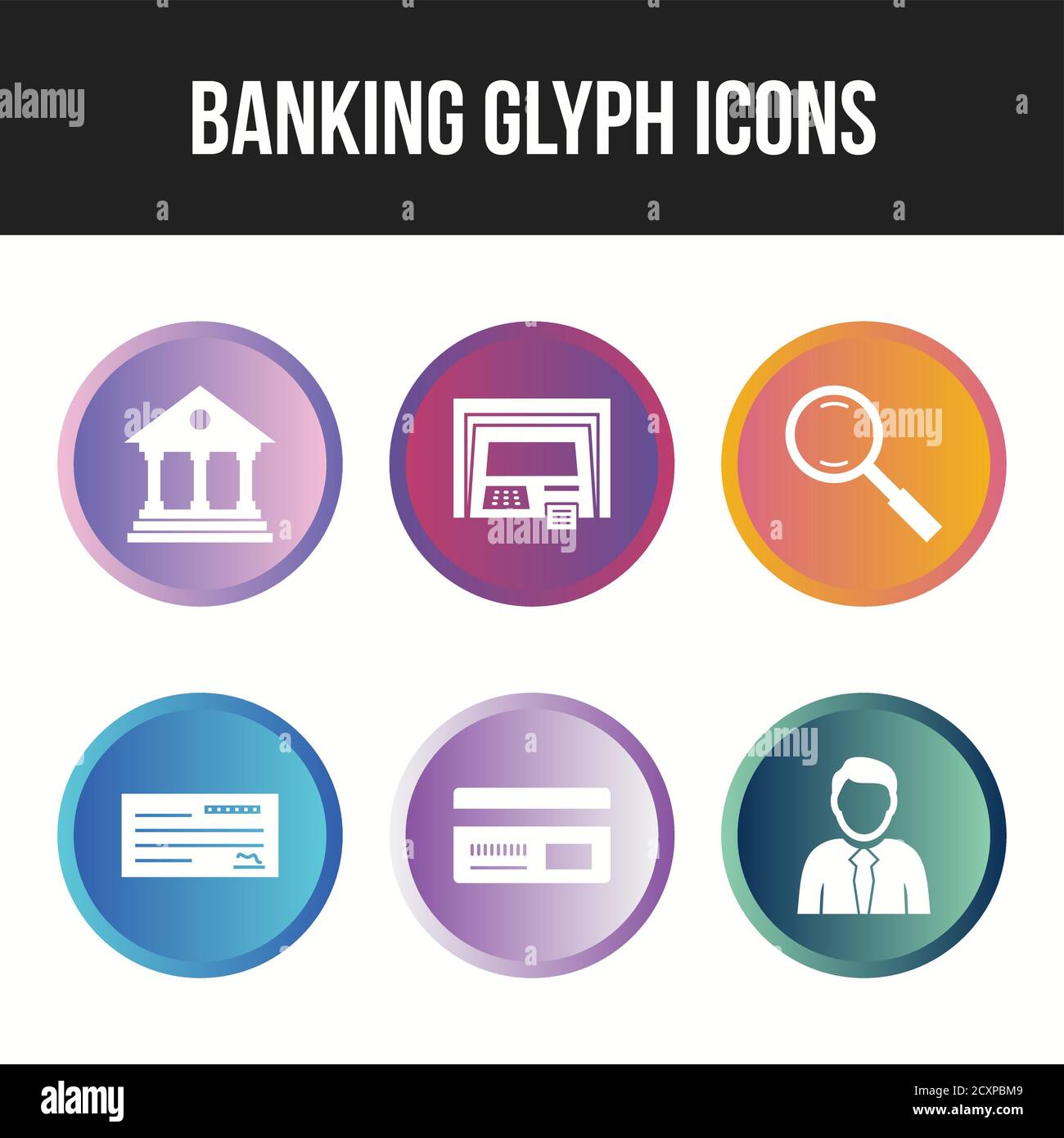 6 Banking icons in one set for personal and commercial use Stock Vector ...