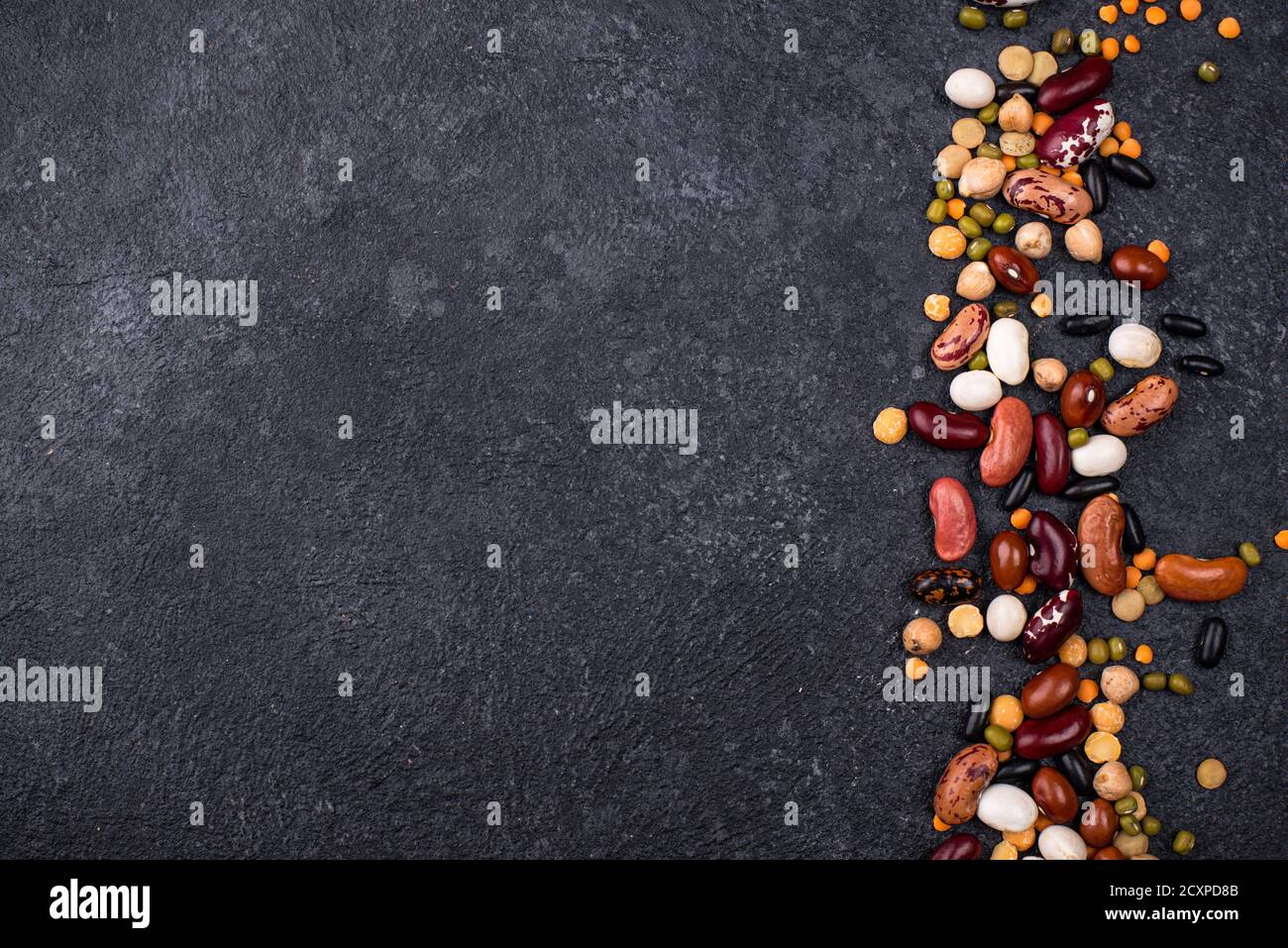 Various legumes. Lentils, beans, pea, chickpea Stock Photo - Alamy