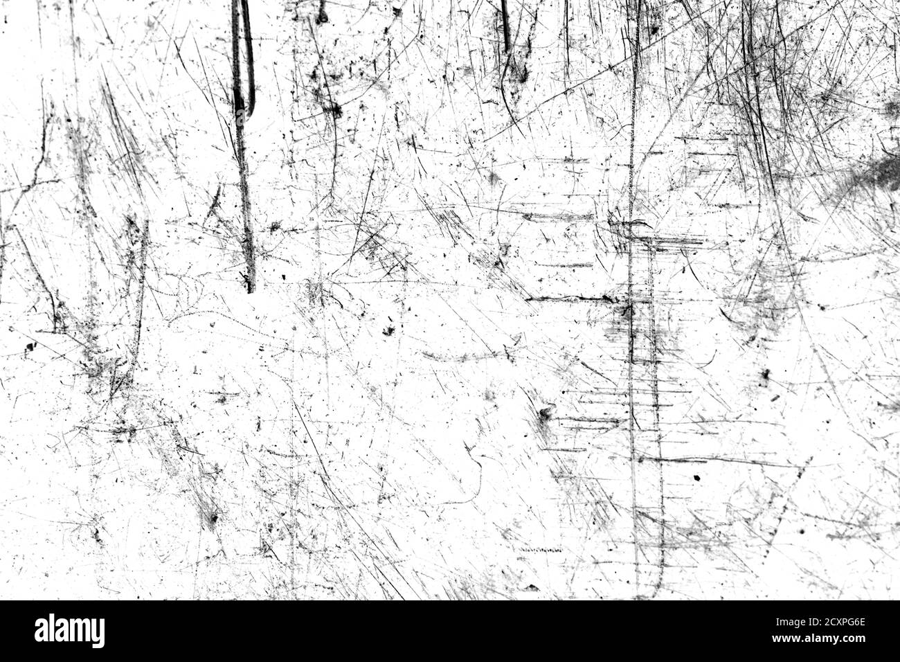 black scratches with spots on a white background Stock Photo - Alamy