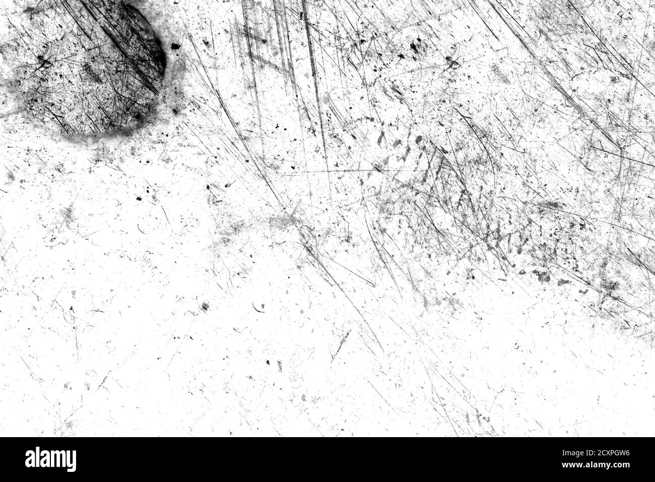 black scratches with spots on a white background Stock Photo - Alamy
