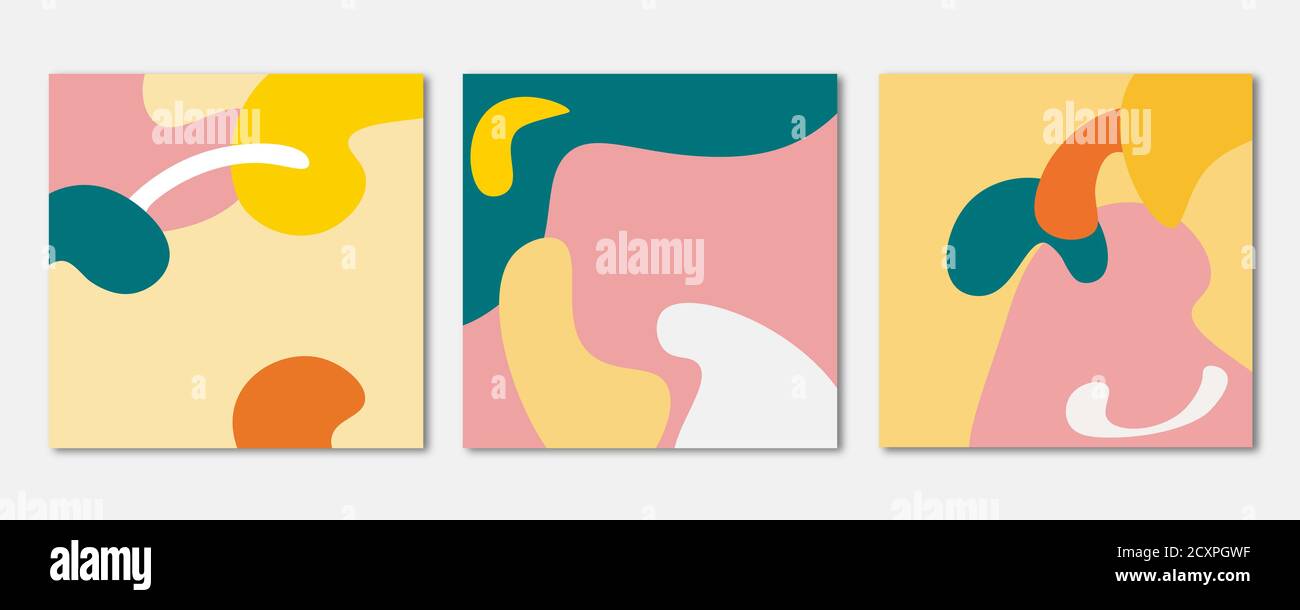 Flexible. Modern, trendy design set for social media. Contemporary art ...