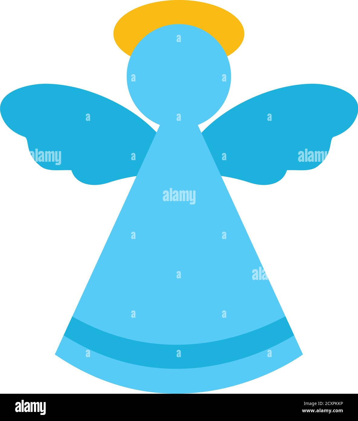 angel shape icon over white background, flat style, vector illustration ...