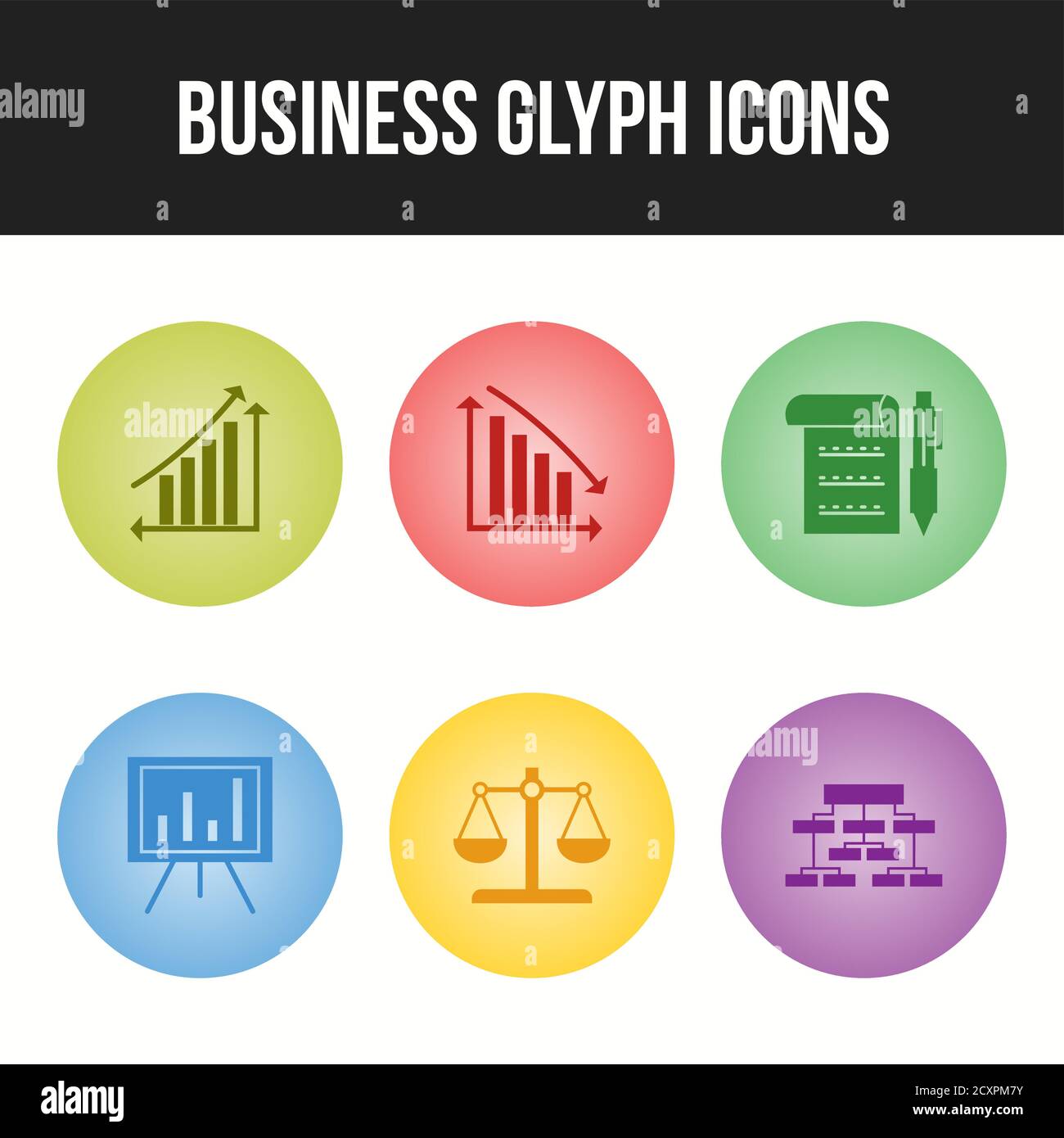 Beautiful 6 icons pack of business vector icons Stock Vector Image ...