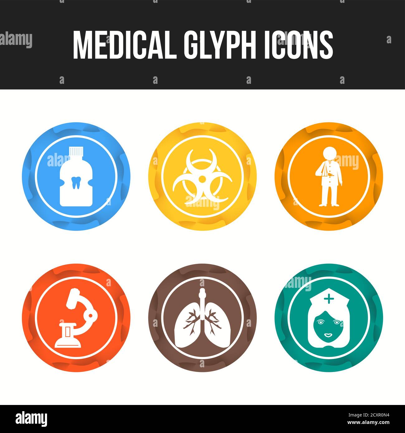 6 Unique Medical vector icons in one set Stock Vector Image & Art - Alamy