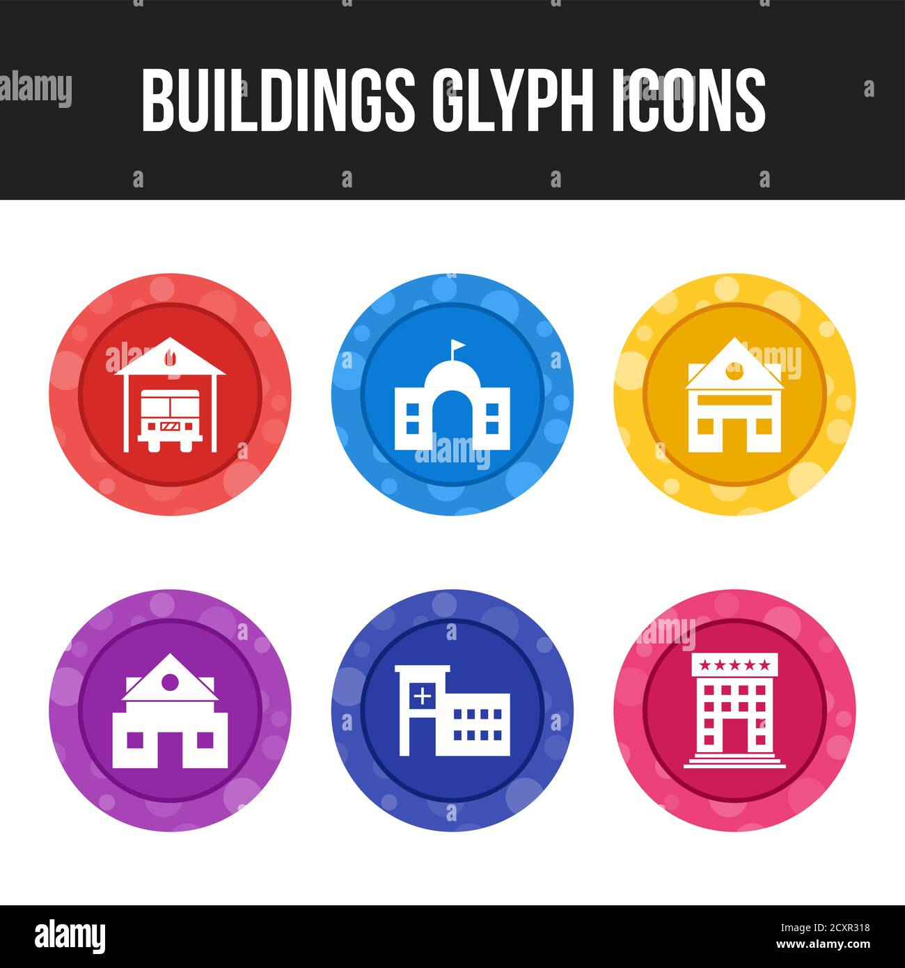 Unique Building and landmarks vector icon set Stock Vector Image & Art ...