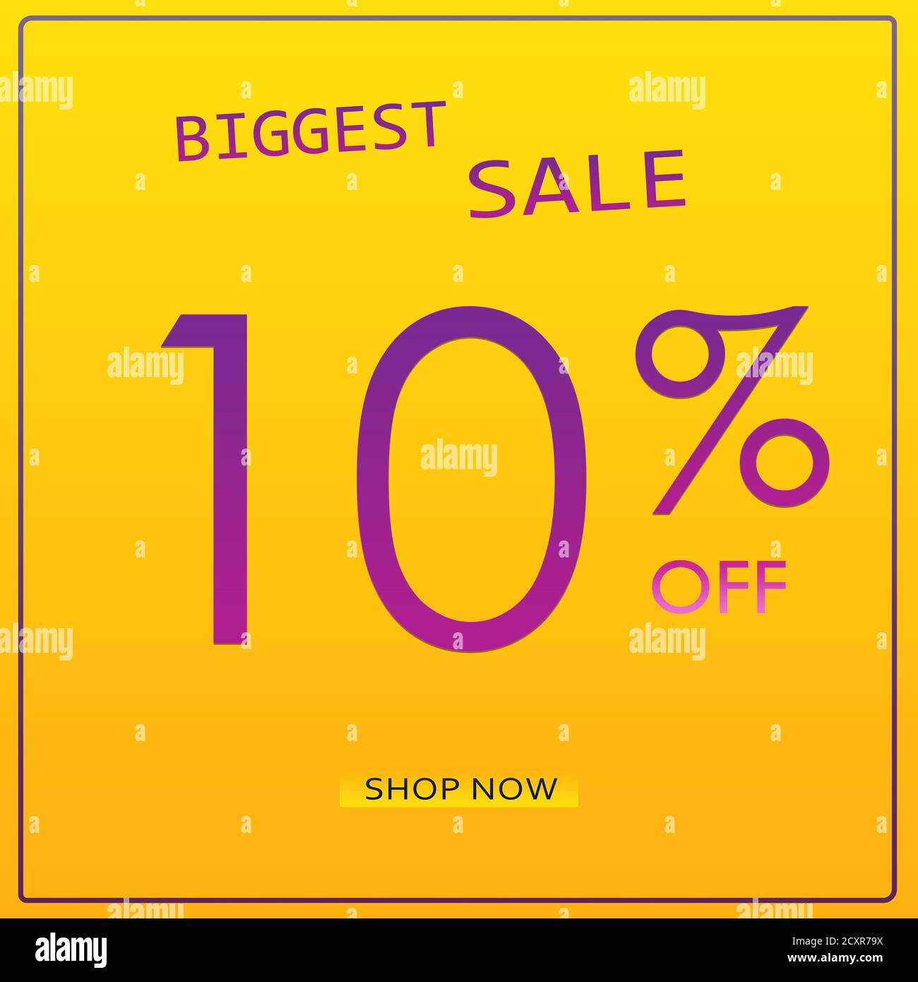 10% Off Biggest Sale Offer Elegant Modern Clean Banner Design Template ...
