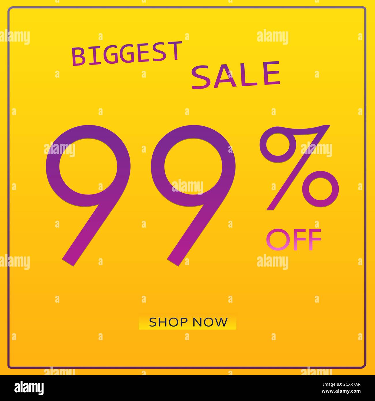 99% Off Biggest Sale Offer Elegant Modern Clean Banner Design Template ...