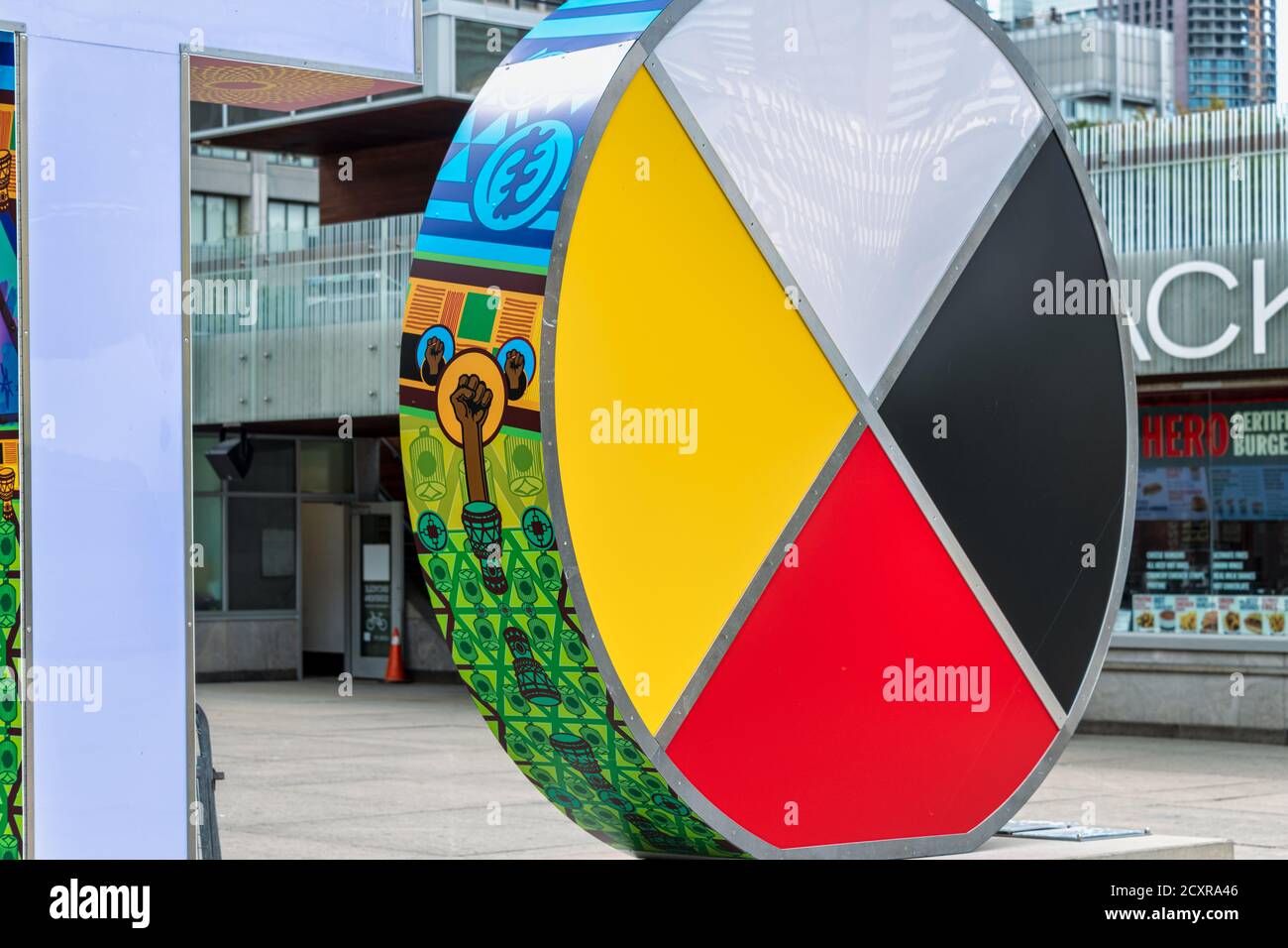 New Toronto location sign in Nathan Phillips Square, Canada Stock Photo ...
