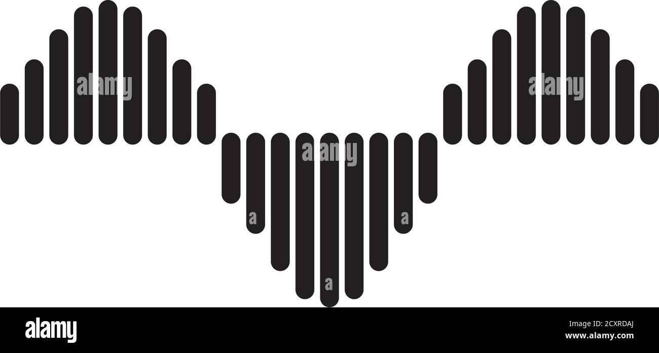 sound waves shapes icon over white background, vector illustration ...