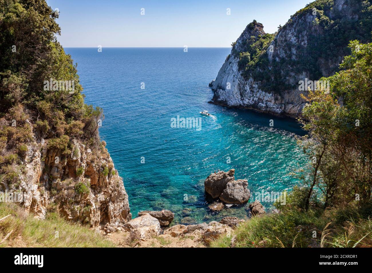 Beaches of Greece, Fakistra beach from above, Pelion mountain, Volos ...